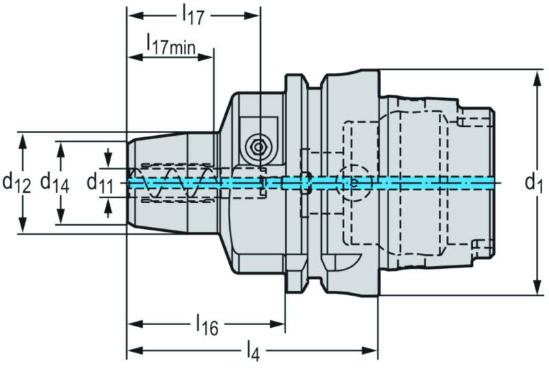 AB017-H100-P14-095 DIN 69893-1 A hydraulic expansion chuck Walter-tools ...